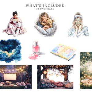 Ultimate Sleepover Fun Clip Art Bundle – Cozy Pajama Night, Snacks ...