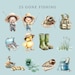 Watercolor Fishing Clip Art Bundle – Cute Kids Fishing, Fish, Poles ...
