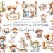 Baby Cowboy and Cowgirl Clip Art Bundle - Western Nursery Watercolor ...