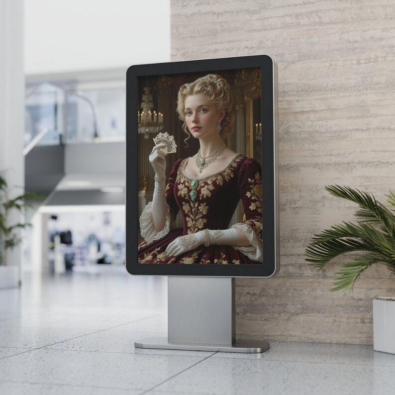 Victorian Lady Portrait - Elegant Royal Digital Art - Vintage-inspired ...