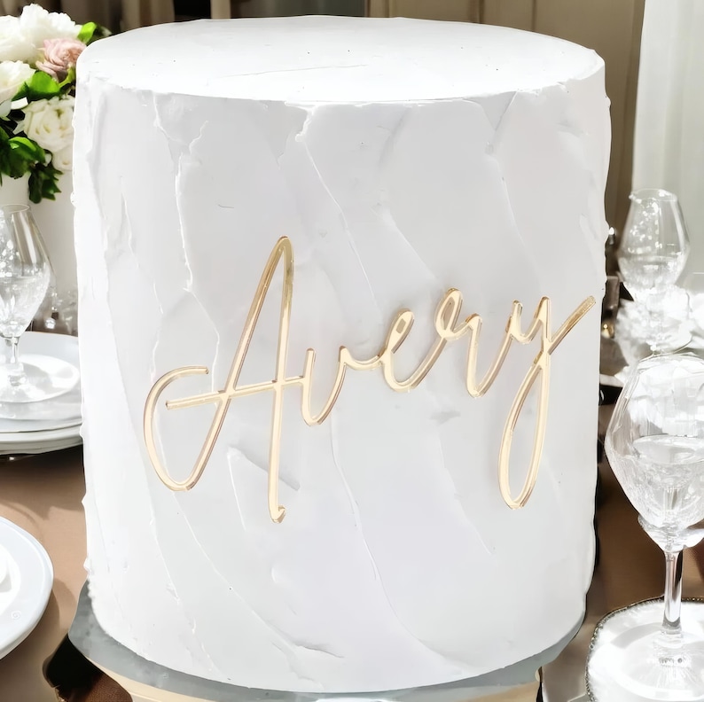 Personalized Acrylic Name Cake Topper for Weddings, Birthdays, and ...