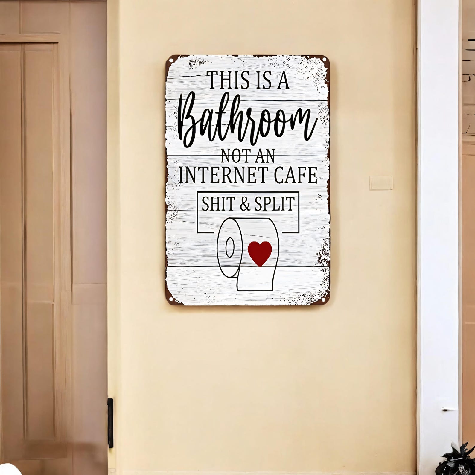 Funny "this is Bathroom, Not an Internet" Metal Tin Sign – 12x8” Wall ...