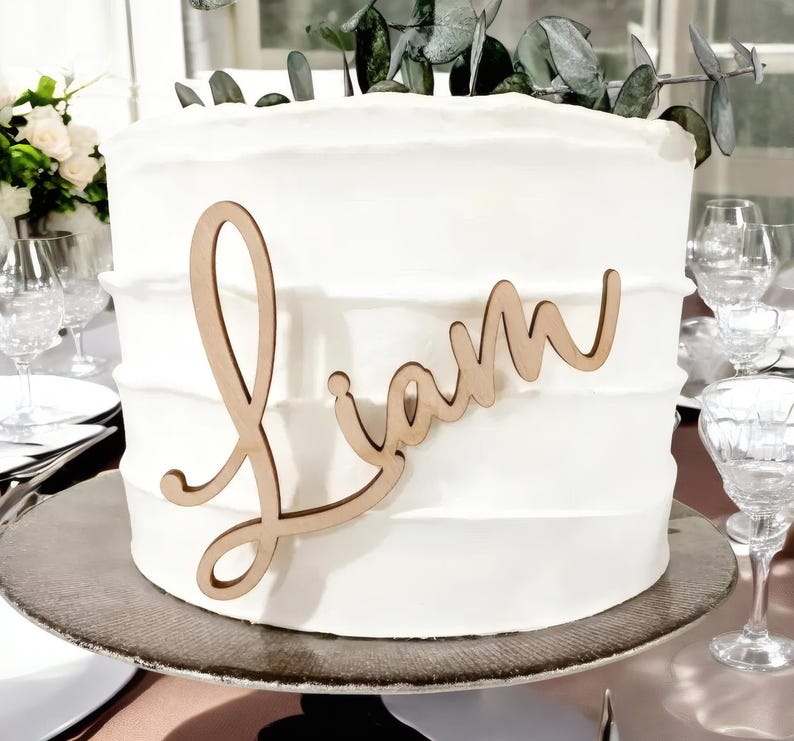 Personalized Acrylic Name Cake Topper for Weddings, Birthdays, and ...