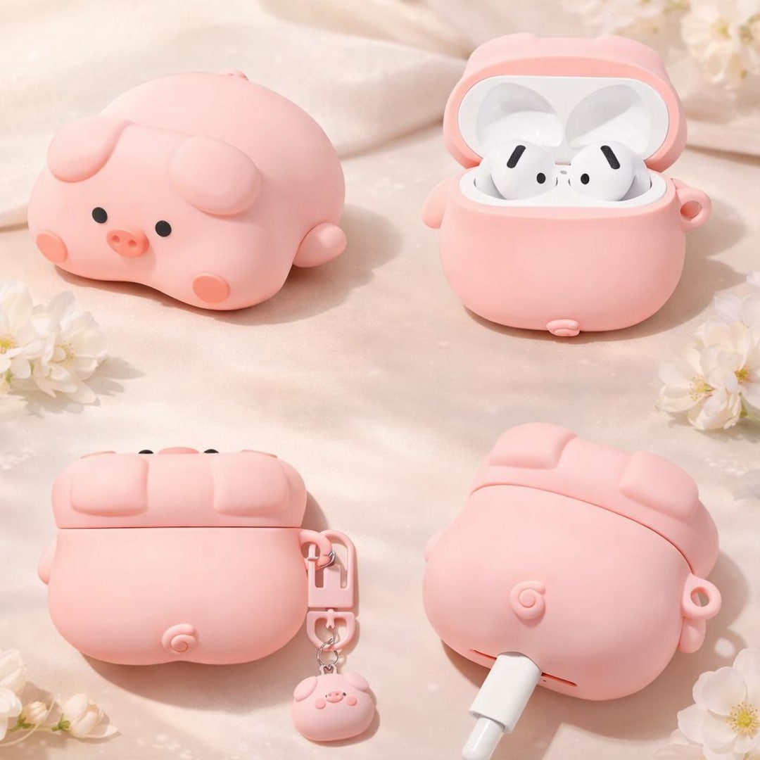 Cute Kawaii 3D Pig Airpods Case Soft Cartoon Cover for Airpods - Etsy
