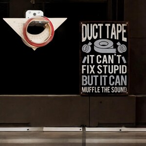 Funny Duct Tape Metal Tin Sign 8"x12" – Sarcastic Vintage Wall Decor ...