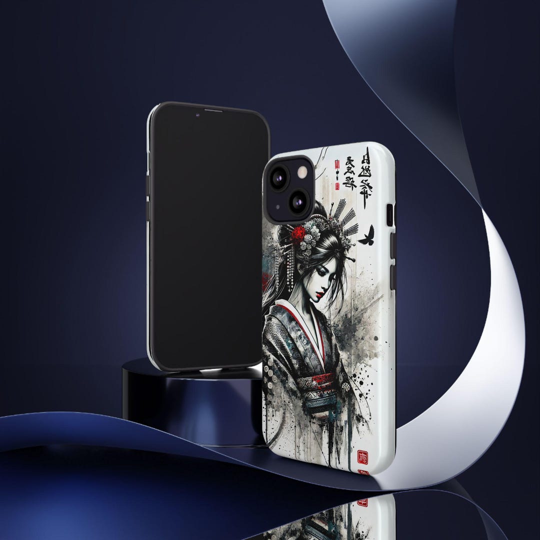Samurai Geisha Ink Art Phone Case - Japanta Collection 0005 - Etsy
