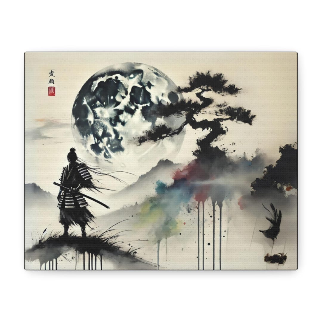 Zen-inspired Samurai Warrior Painting - Japanta Collection C027 - Etsy