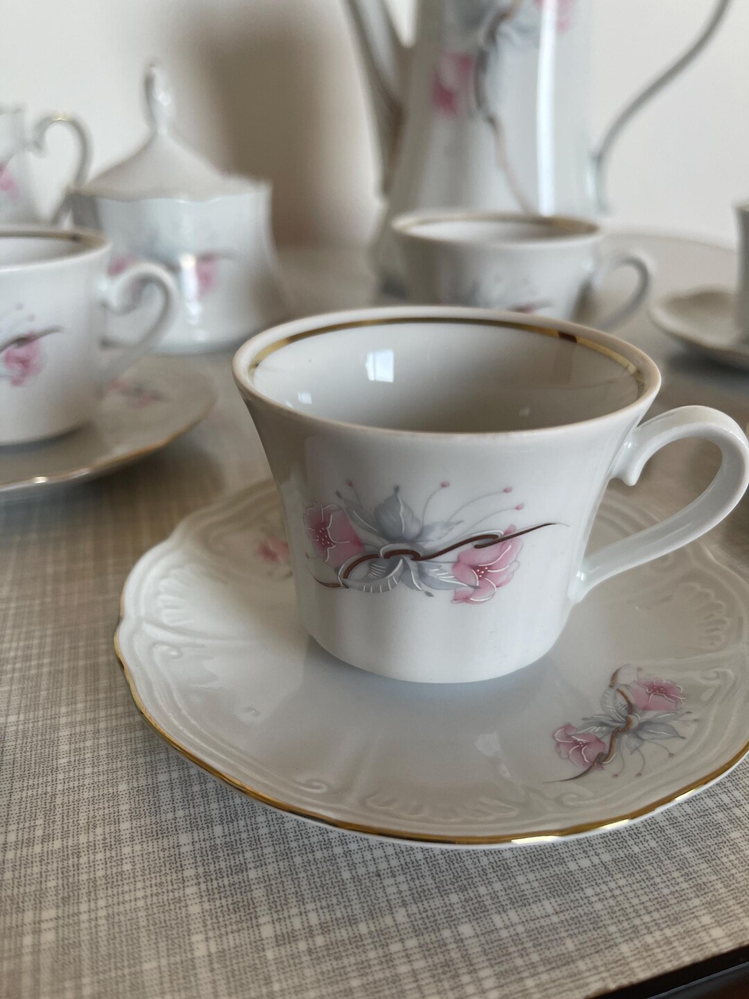 Vintage German Porcelain Coffee Set – Wunsiedel Bavaria – 24 Pieces ...