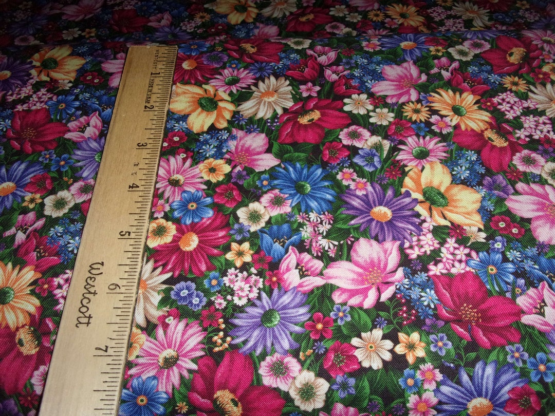 Packed Floral Mulit Sold by the Yard Gail C3999 - Etsy