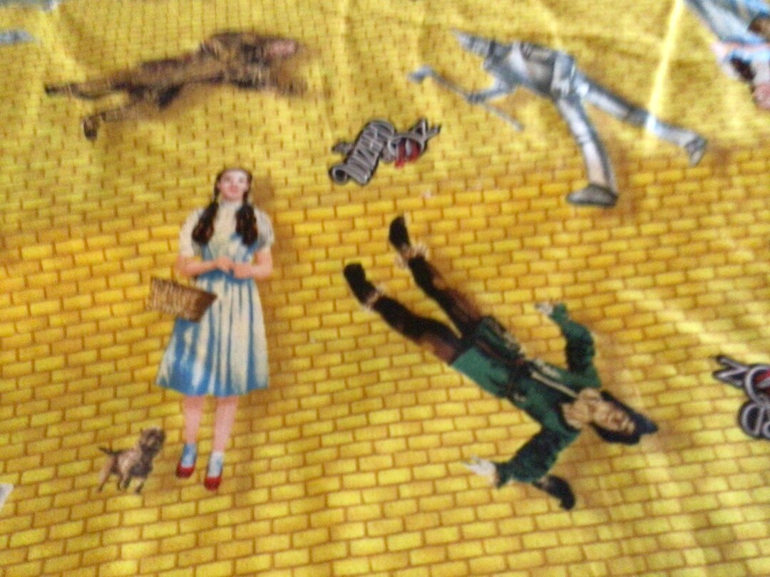 Wizard of Oz Fabric Dorothy Yellow Brick Road 26 Inches Cotton Very ...