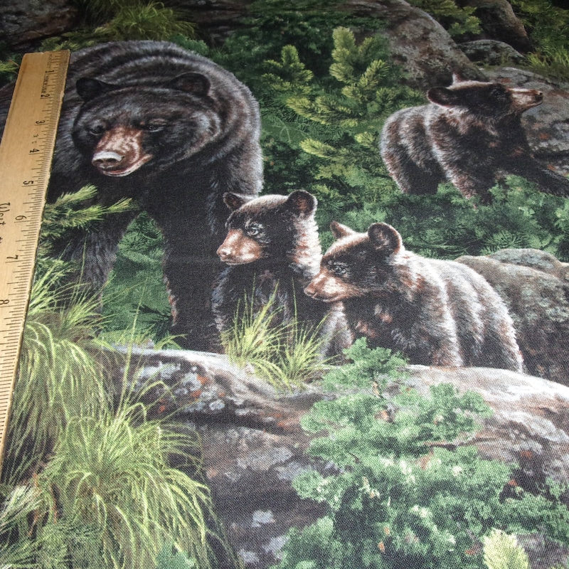 Black Bear Fabric - Etsy