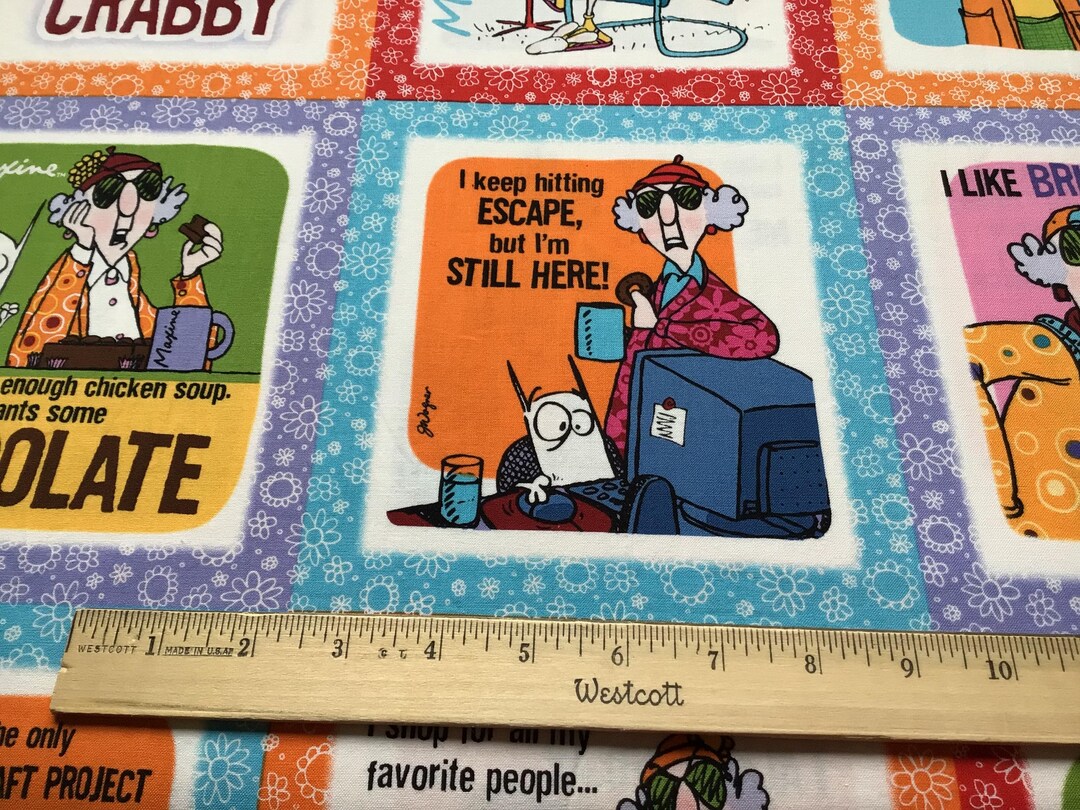 Maxine Blocks 100% Cotton Fabric on Red Background 54 X 44 One and A ...