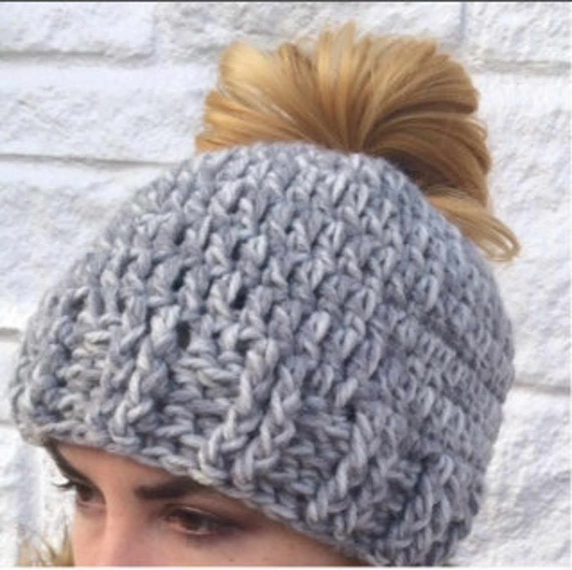 PATTERN - Messy Bun Hat Crochet Pattern - Great for the Advanced ...