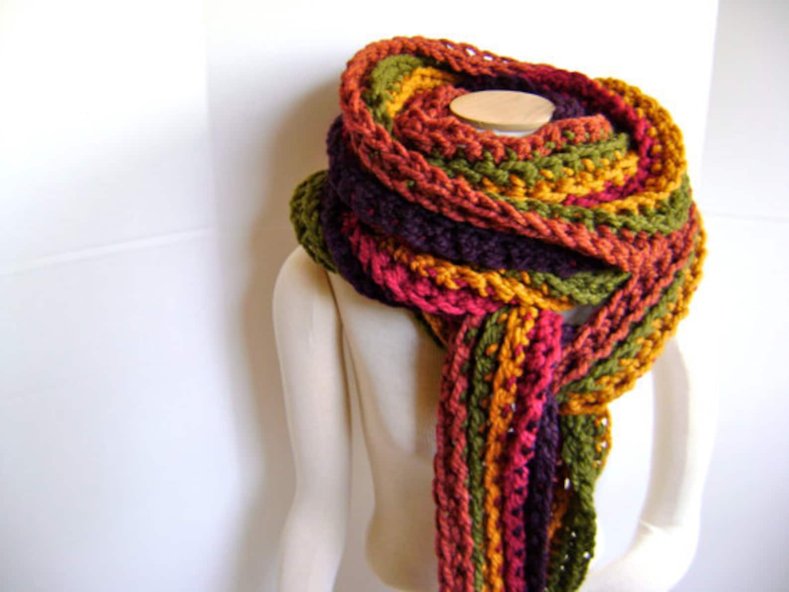 Crochet Scarf PATTERN for Mile Long Scarf Cowl High End | Etsy