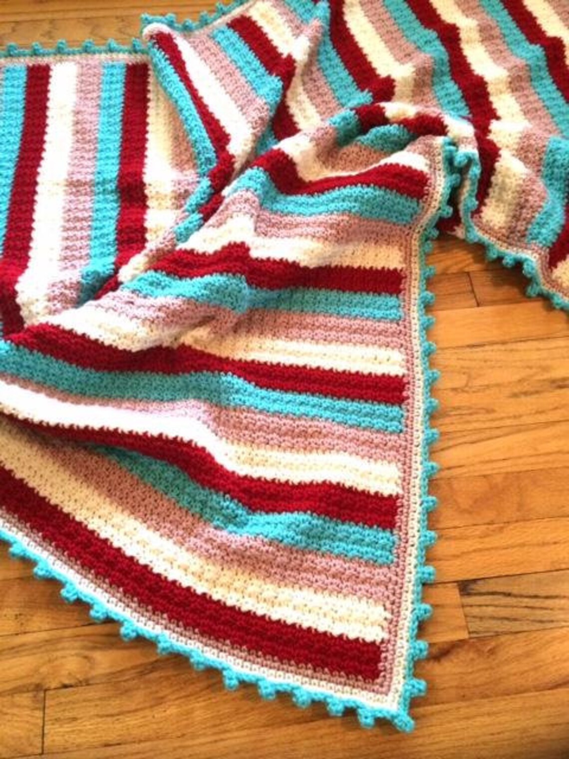 Crochet a 1950s Style Retro Blanket - Crochet Pattern Written in US and ...