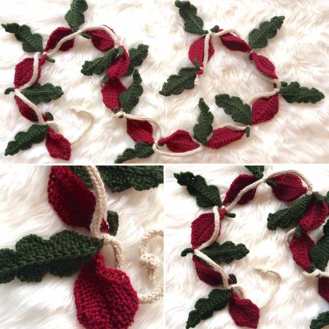 Oak Leaves Garland Knitting PATTERN Great for the Advanced | Etsy