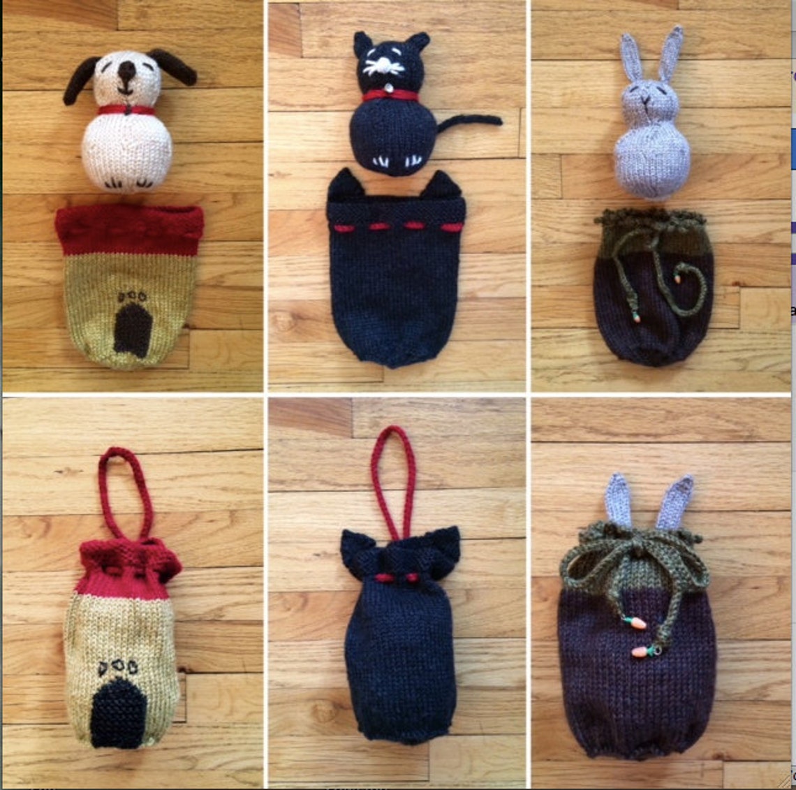 Pet Houses KNITTING PATTERN - Dog House Cat House and Rabbit Hole - for ...