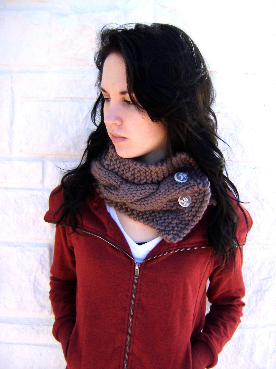 Classic Cabled Cowl PATTERN Knitted Cowl Pattern for the Beginner ...