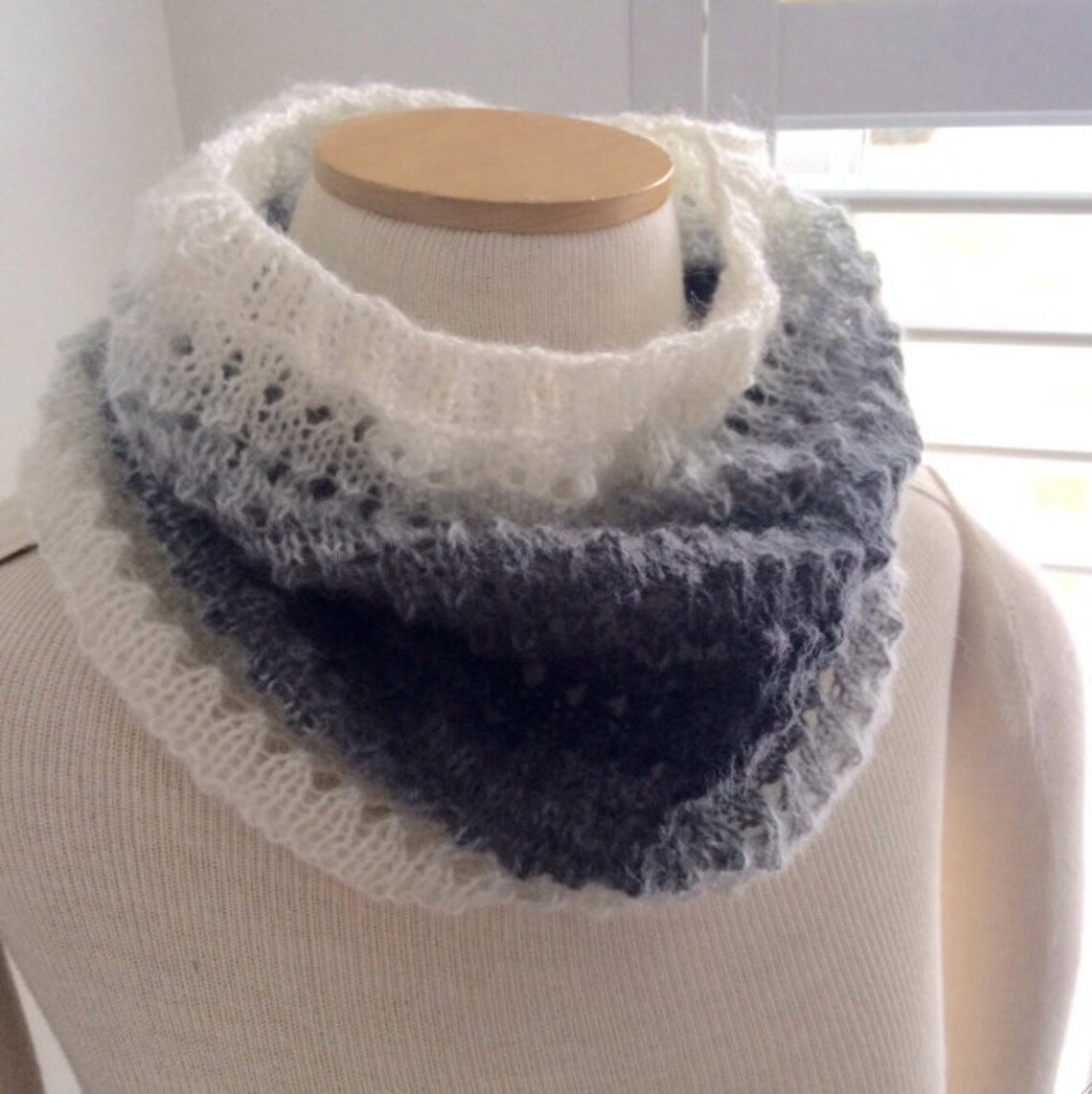 Easy Eyelet Cowl Knitting PATTERN Great for the Beginner - Etsy