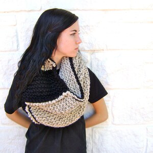 Chunky Oversized Cowl PATTERN - Knitted Cowl Pattern - Instant Download ...