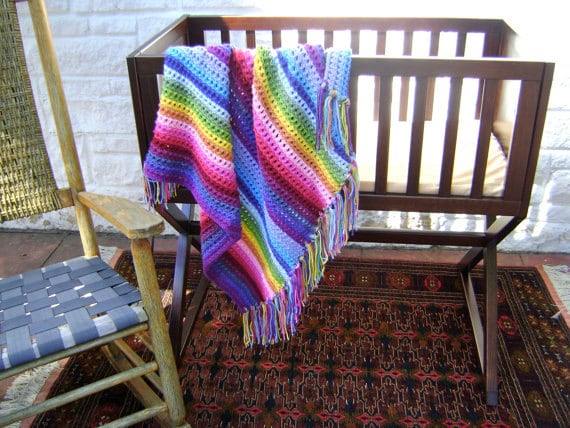 Knitting Checks in Technicolor Blanket Pattern - Perfect for the Newbie ...
