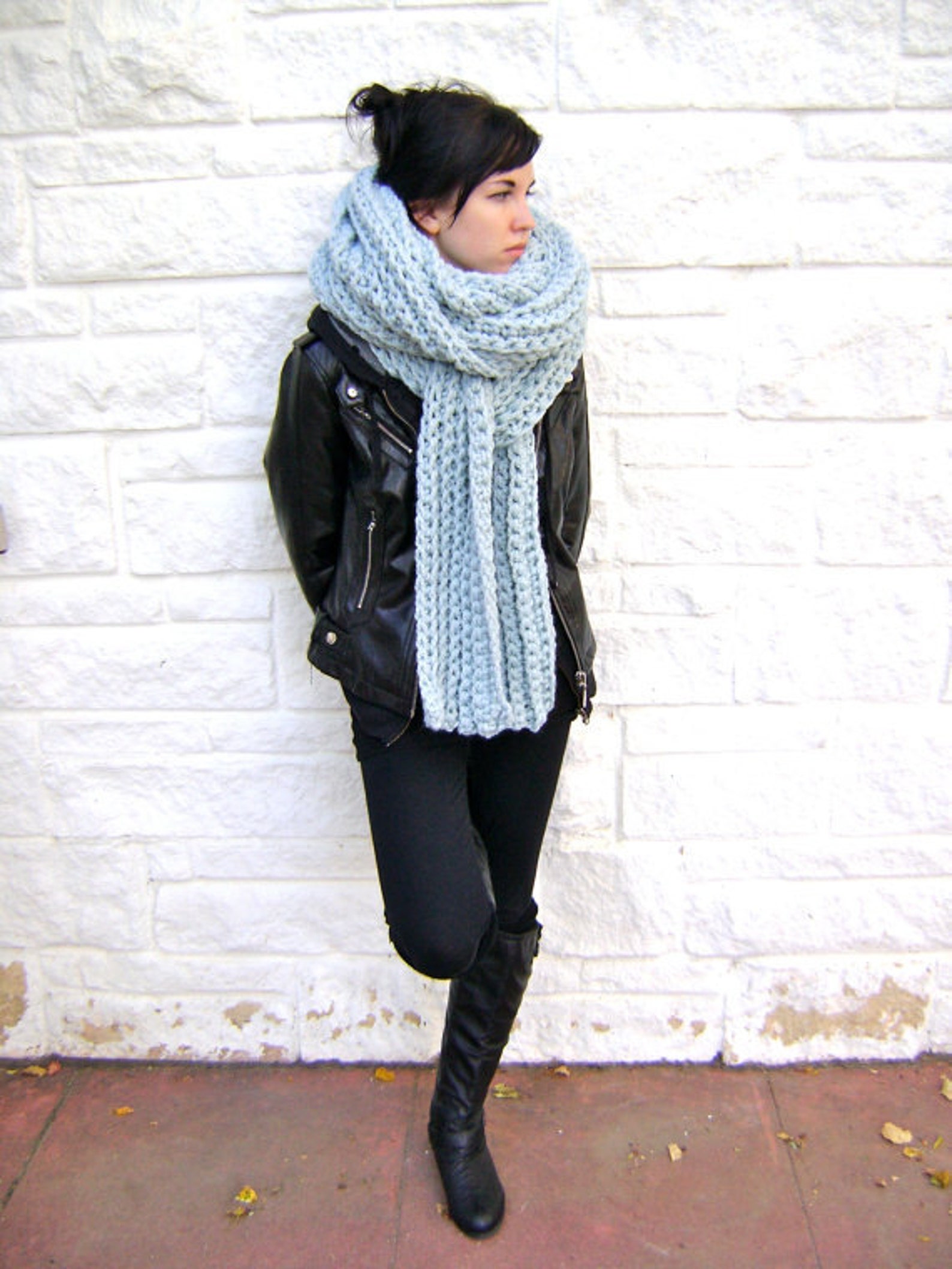 Crochet Scarf PATTERN for Mile Long Scarf Cowl High End Look - Etsy