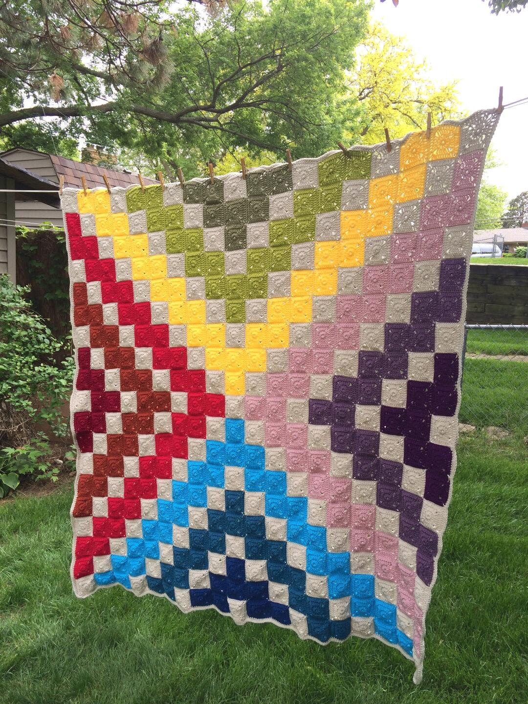 Quilt Look Blanket Crochet Pattern - Tons of Tutorial Photos Written in ...