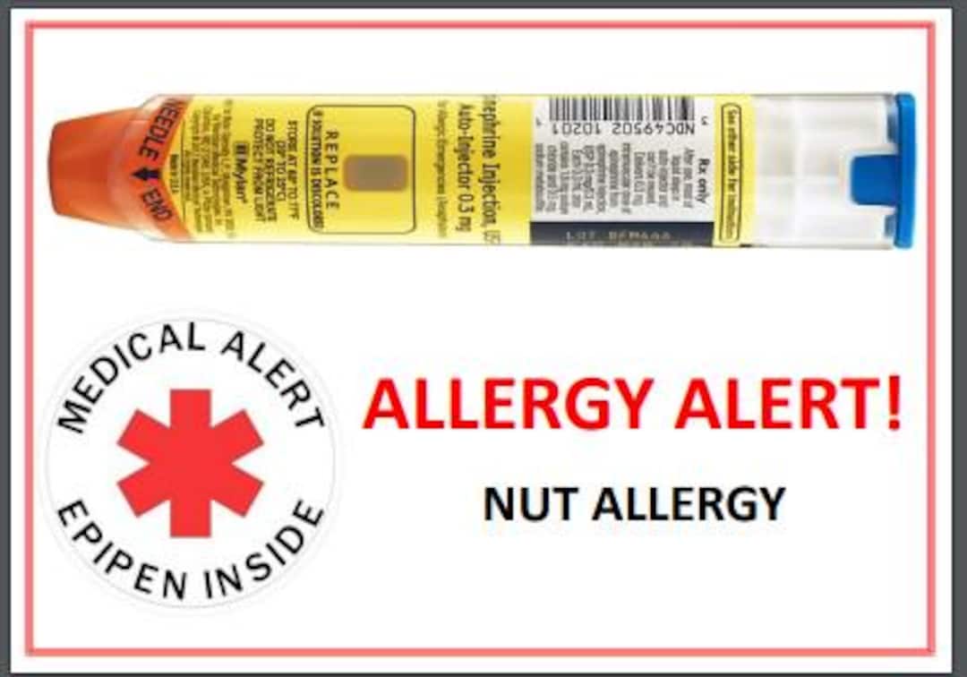 Nut Allergy Alert Poster - Etsy