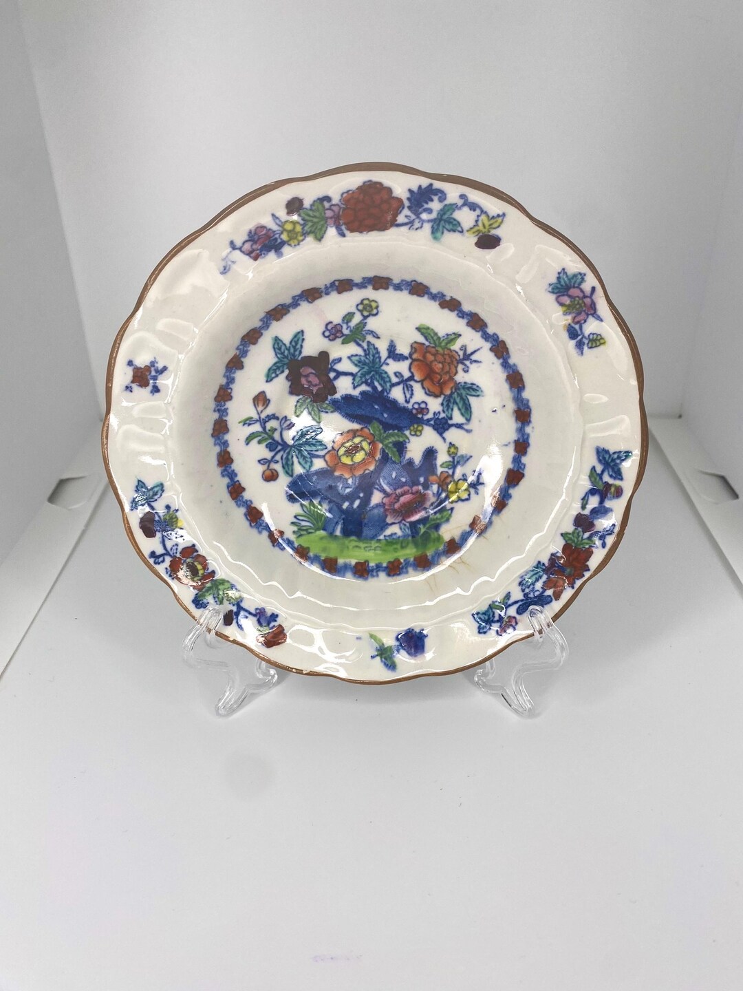 Vintage Porcelain China Booths Pompadour Saucer Set of 4 - Etsy