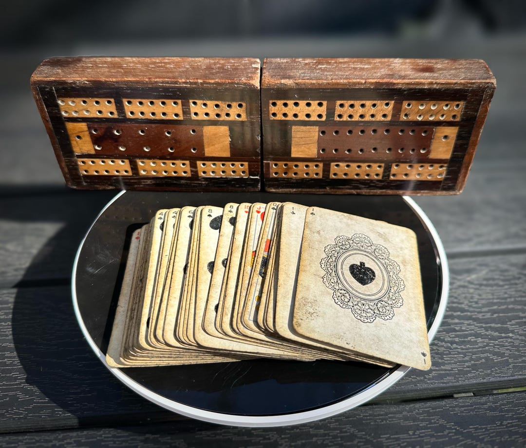 Antique Cribbage Set Memorabilia With Super Rare Queen Victoria 1887 ...