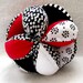 Black White and Red Plush Grab Ball | Etsy