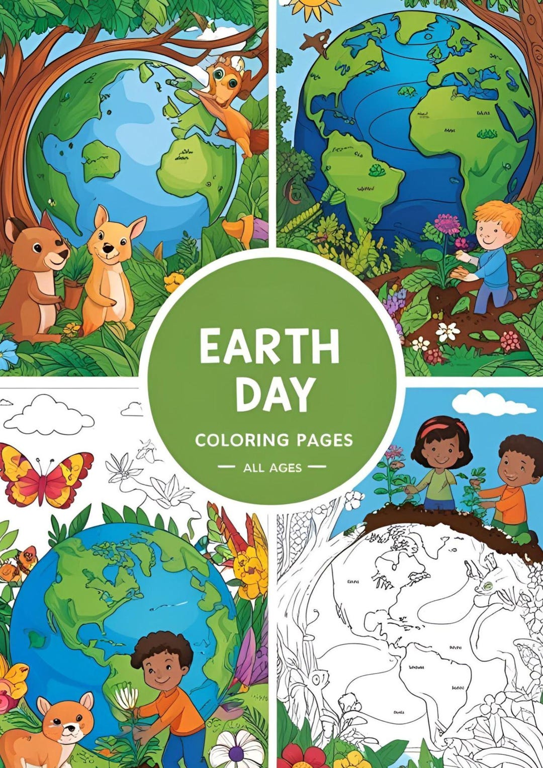 Printable Earth Day Coloring Pages for Kids, Toddlers & Preschoolers ...
