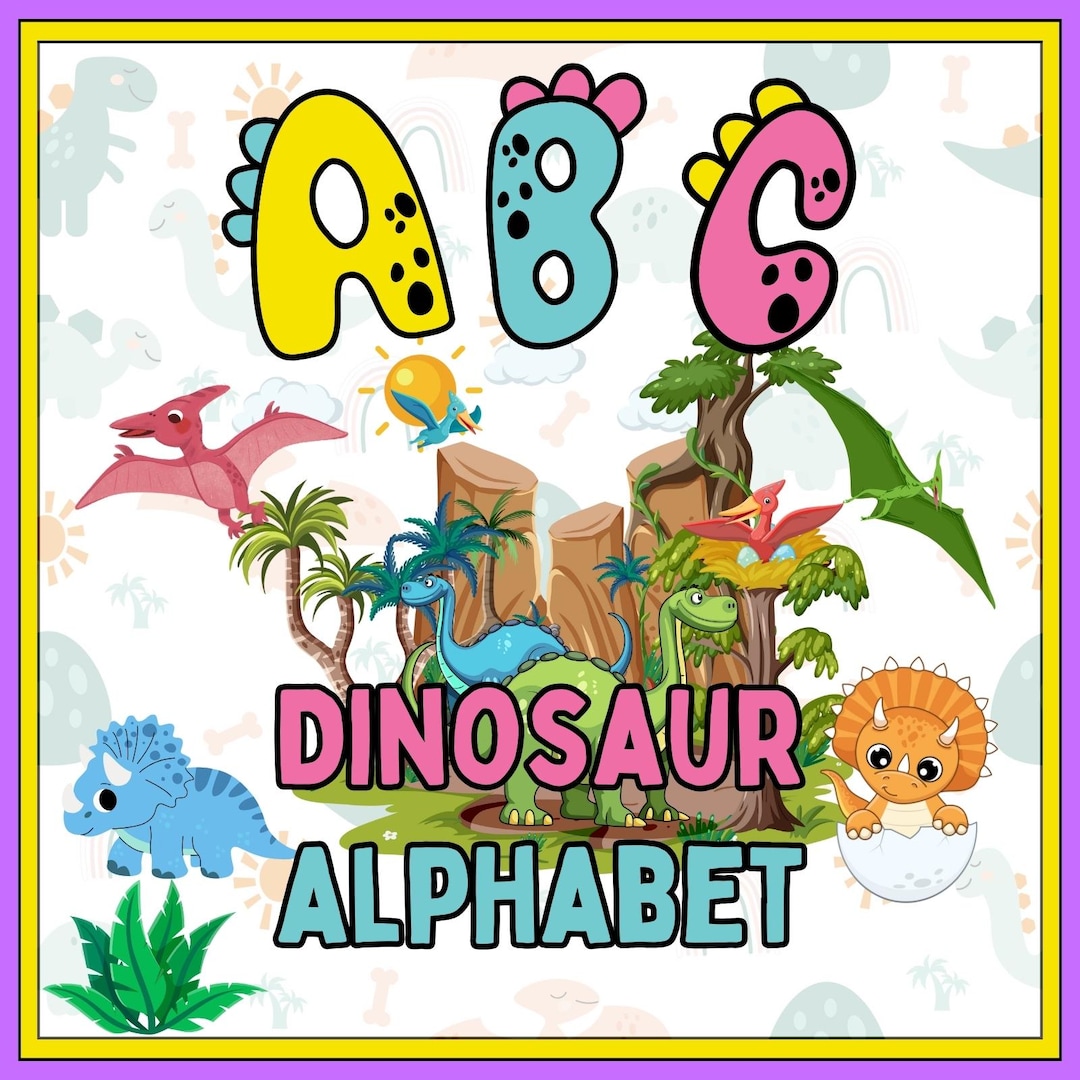Dinosaur Alphabet Coloring Pages Fun Educational Printable Coloring ...