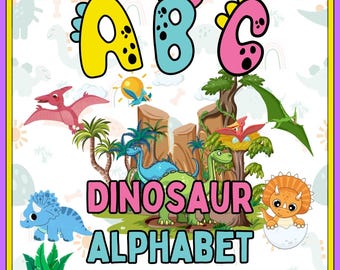 Dinosaur Alphabet Coloring Pages - Etsy