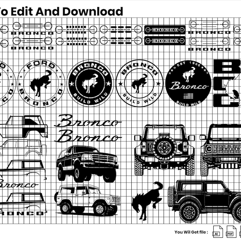 Bronco Sport Logos - Etsy