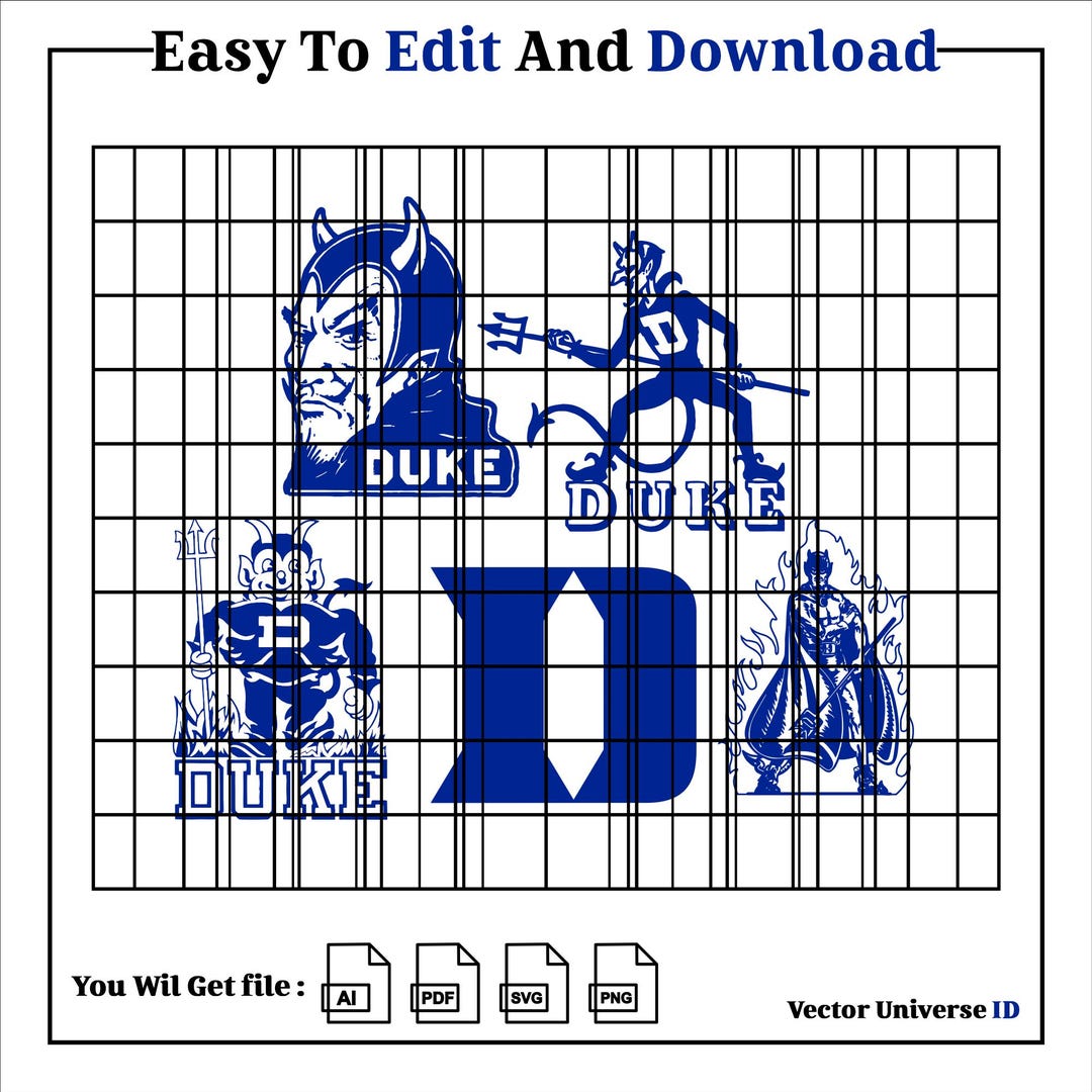 New - Duke Blue Devil SVG Files, University, Cut File for Cricut ...