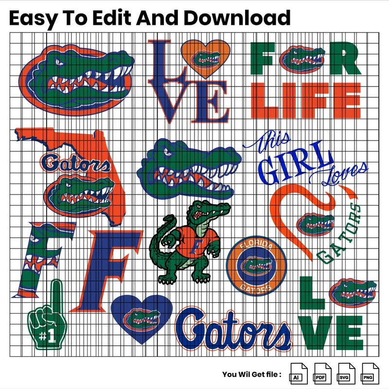 Florida Gators Svg - Etsy
