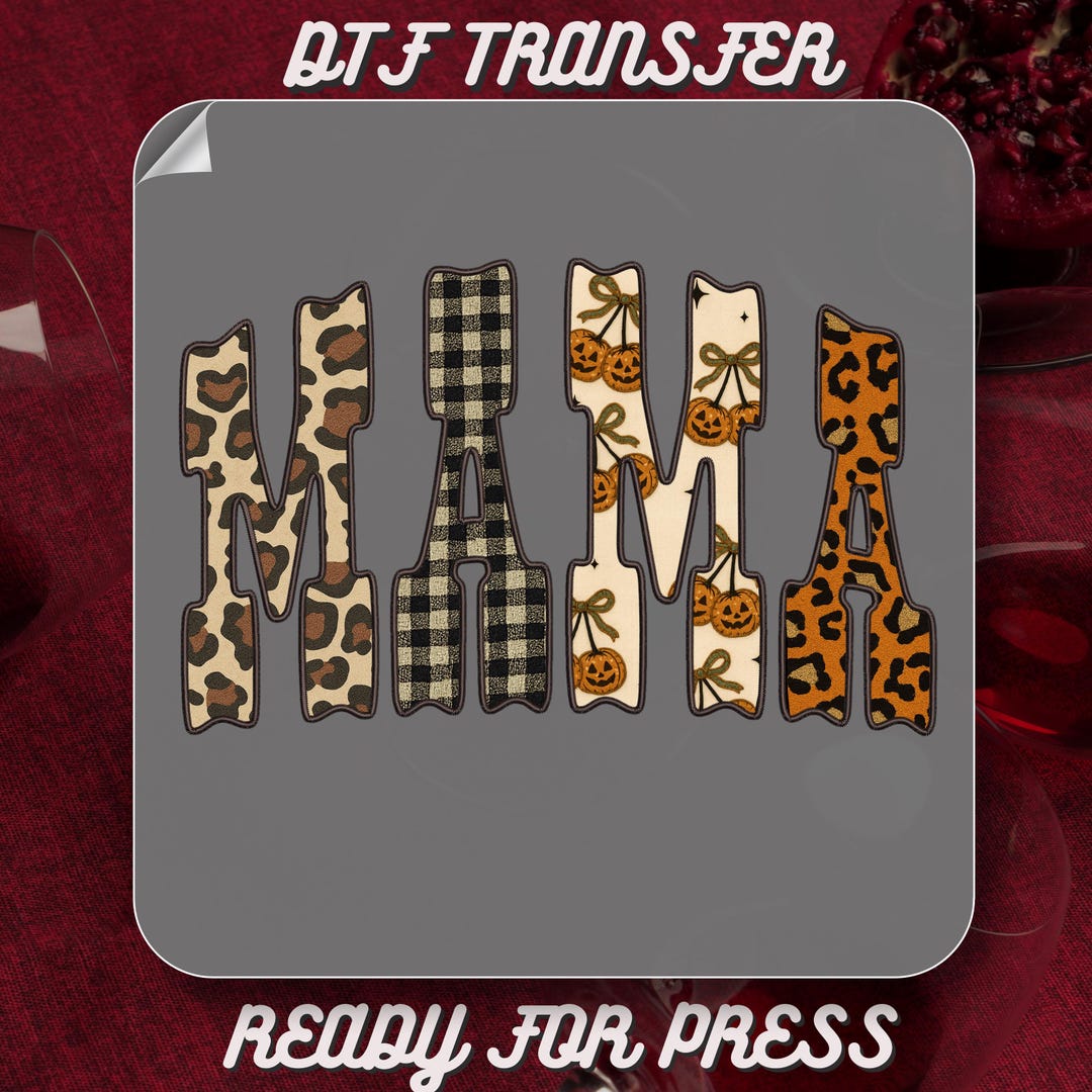 Retro Fall Mama DTF Transfer, Retro Pumpkin Mama Ready to Press ...