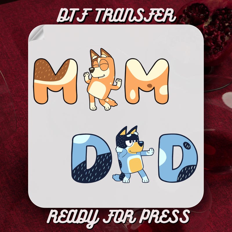 Bluey Heat Transfer - Etsy