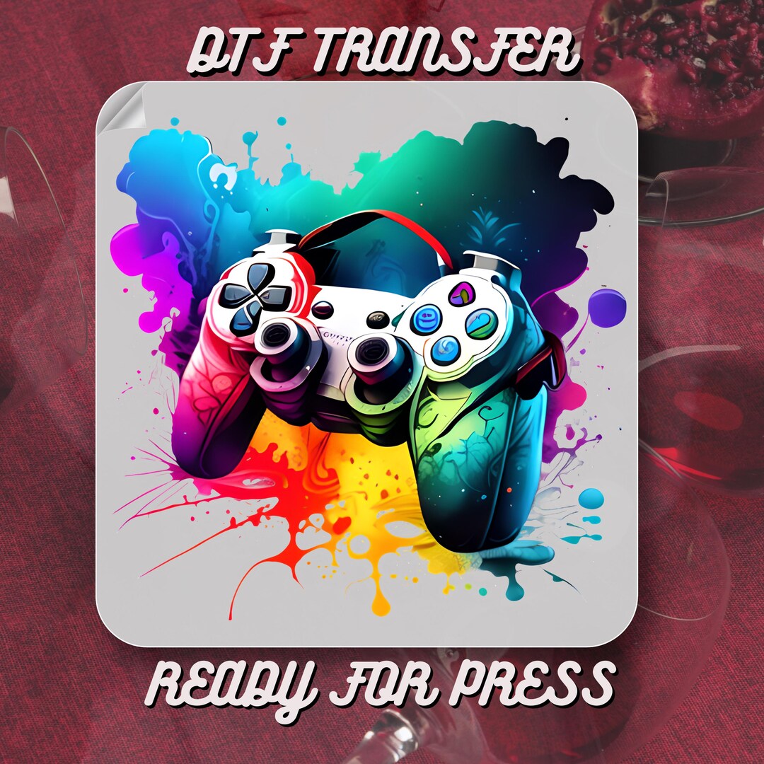 Game Over DTF Transfer, Graffiti Gaming Controller Sublimation Design ...
