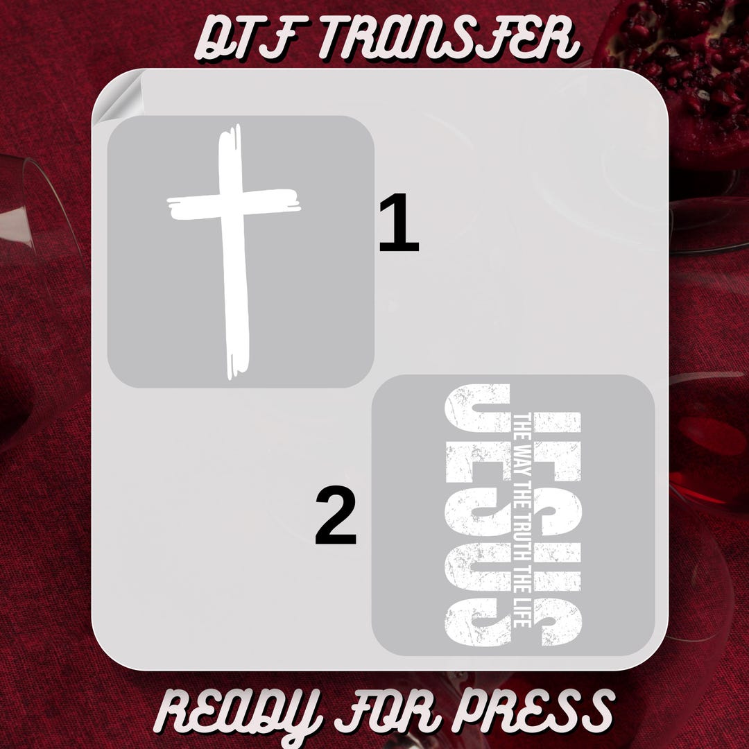 Jesus Cross DTF Transfers, Bible Verse DTF, Custom Dtf Transfers, Faith ...