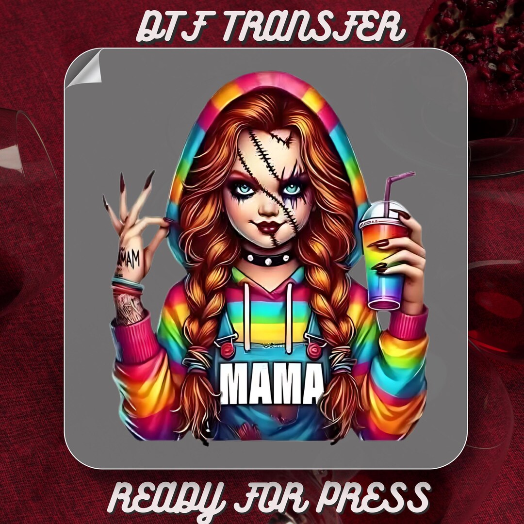 Halloween Ready to Press, Halloween Horror Mama DTF Transfer,spooky ...