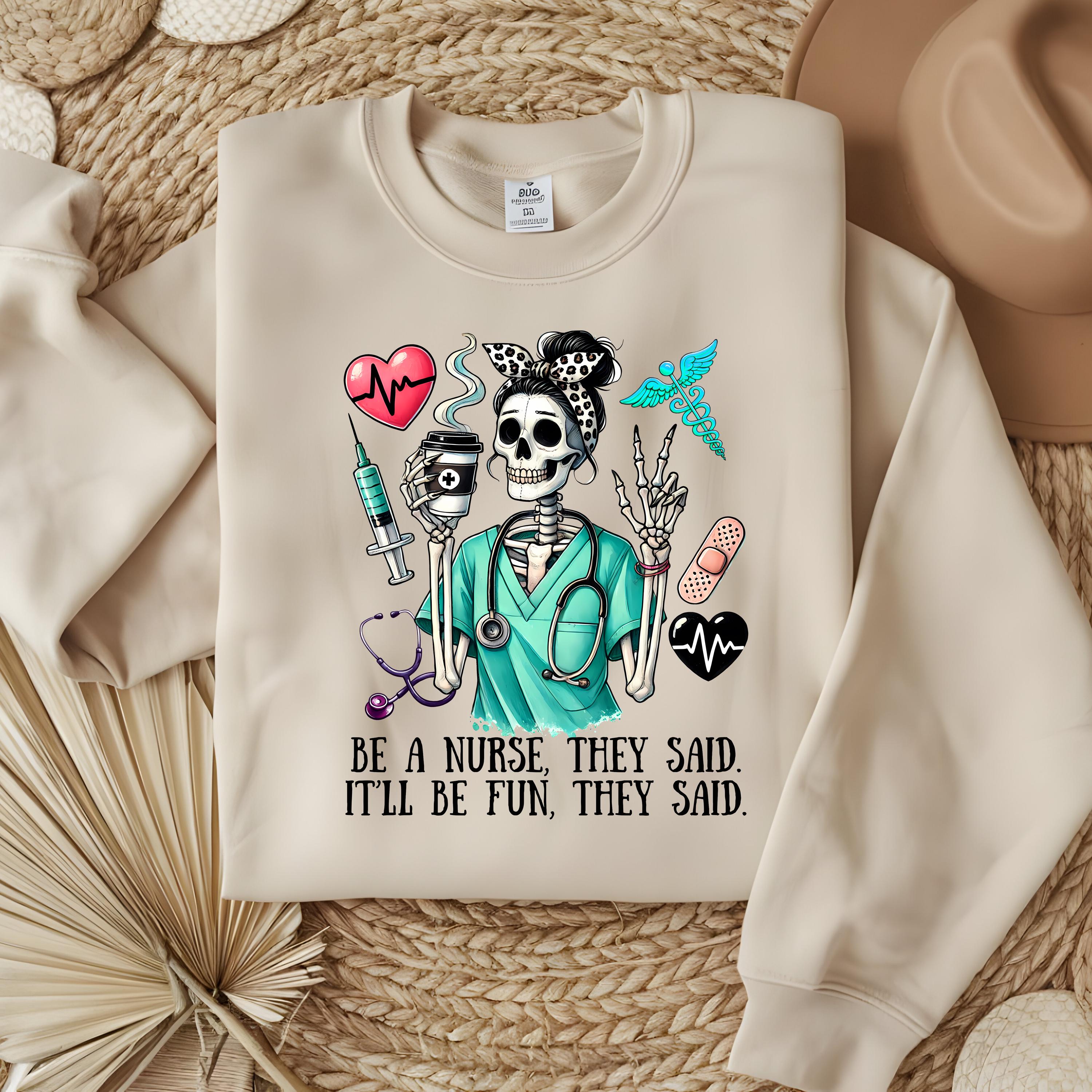 Nurse Skeleton DTF Transfer, Nurse Skeleton Print, Nurse DTF Transfers ...
