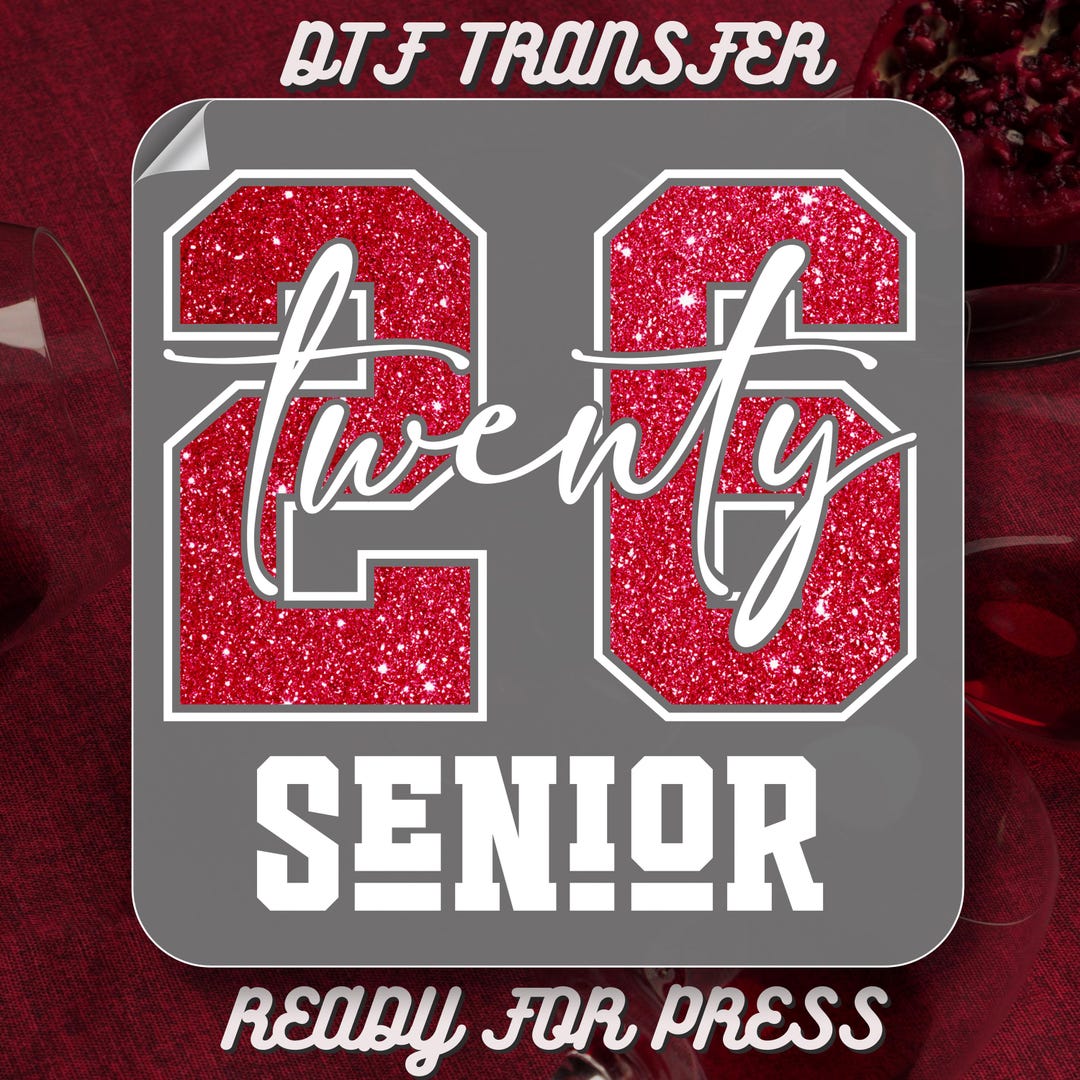 Senior 2026 Dtf Transfer Ready to Press, Cute Watercolor Graduation ...