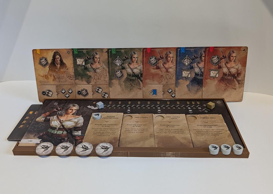3D Printed Player Board for Witcher: Path of Destiny – Card & Token ...