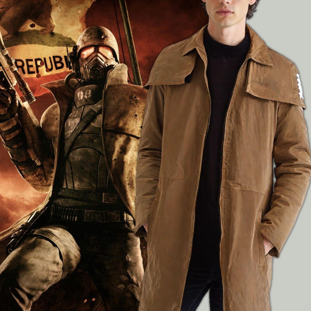 Fallout NCR Ranger Duster Coat, Distressed NCR Ranger Cosplay Trench ...