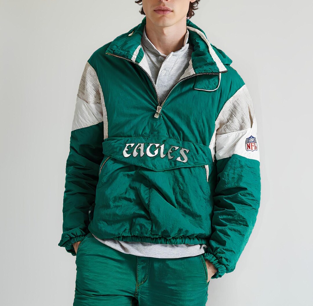 Philadelphia Eagles Jacket, 90s Vintage Eagles Jacket, Anorak Style ...