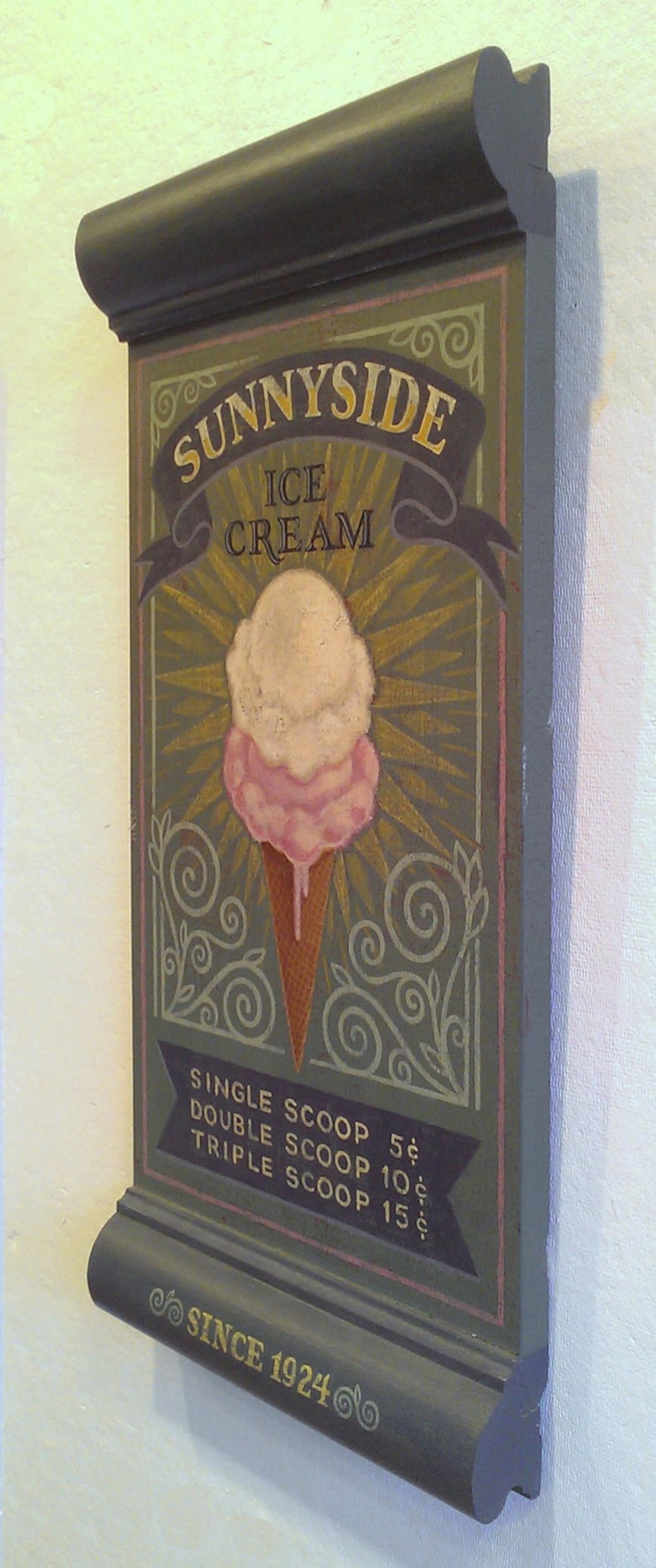 Ice Cream Sign ~ Hand Painted on Wood - Etsy