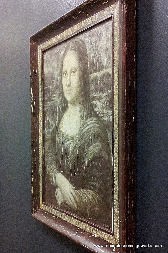 Mona Lisa Hand Painted on Wood - Etsy