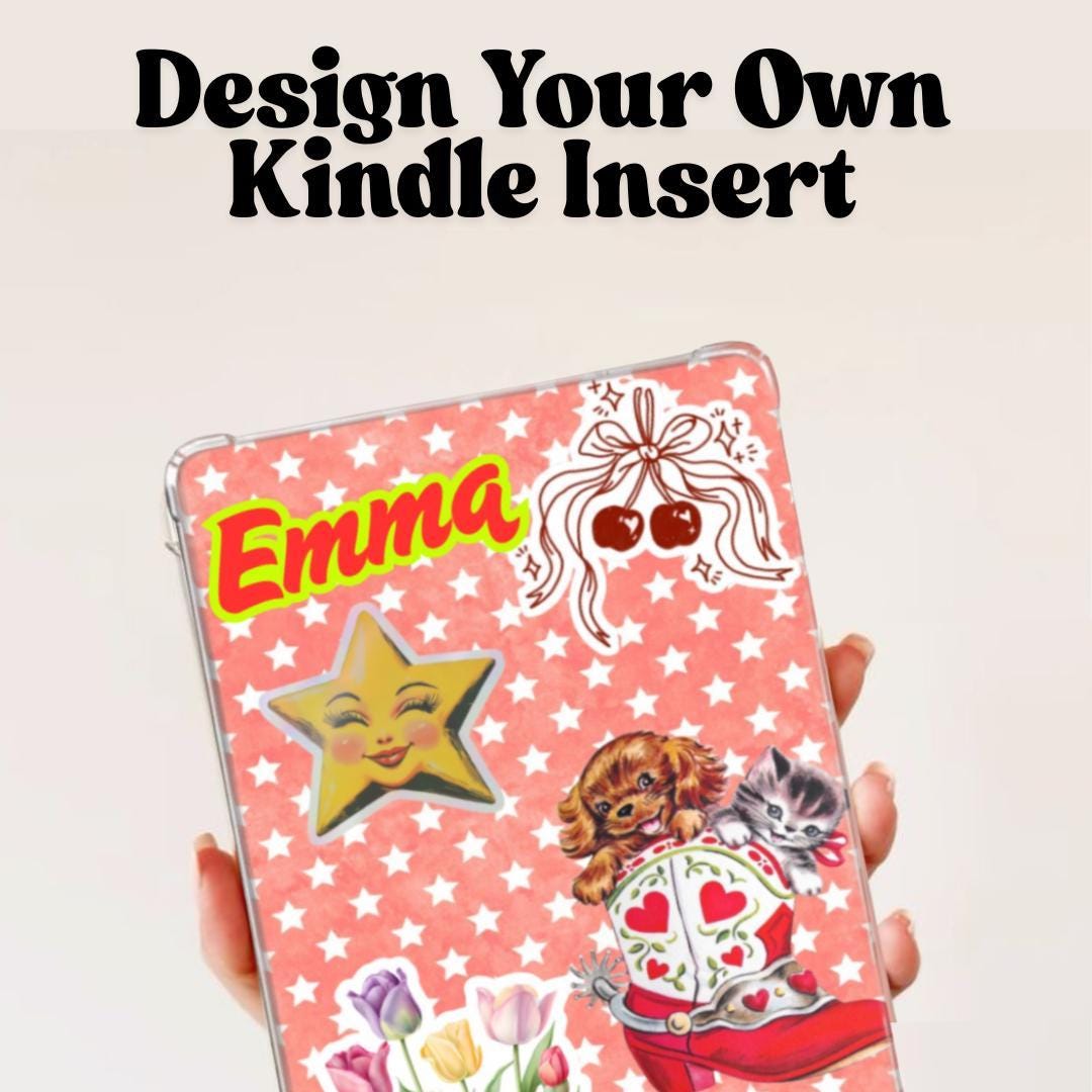 Custom Kindle Insert Design, Personalized Bookish Gift, Made-to-order ...